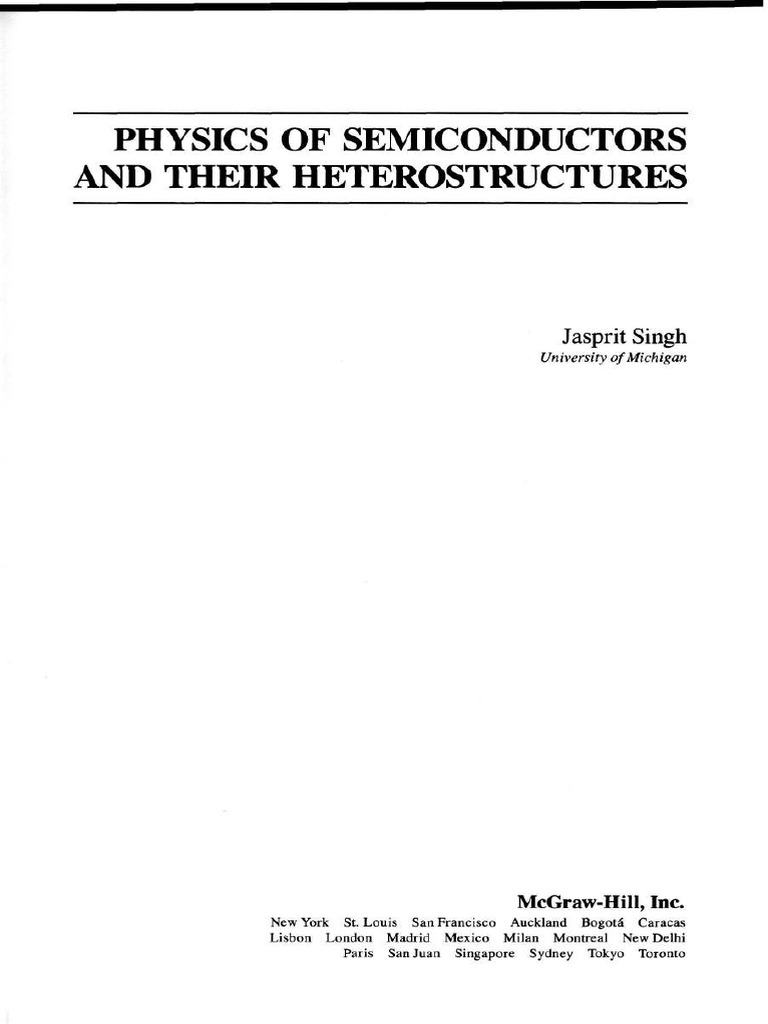 Physics of Semiconductors and Their Heterostructures 2msttkciv7 | PDF ...