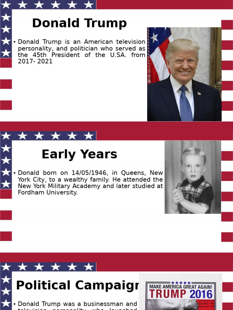 Donald Trump's Political Journey and Family | PDF