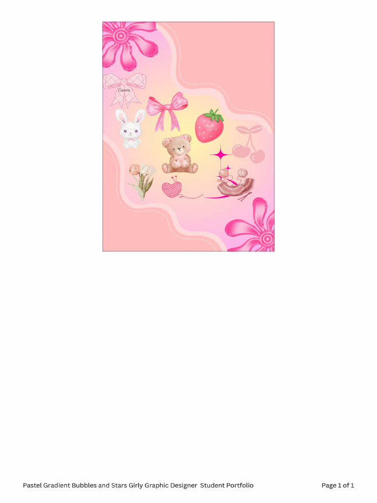 Pastel Gradient Bubbles and Stars Girly Graphic Designer Student ...