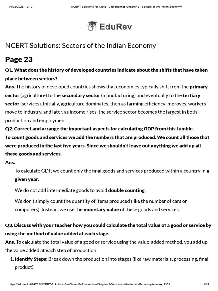 Sectors of The Indian Economy | PDF | Employment | Underemployment