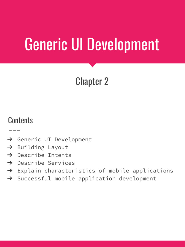 Android Generic UI Development Guide | PDF | Android (Operating System ...
