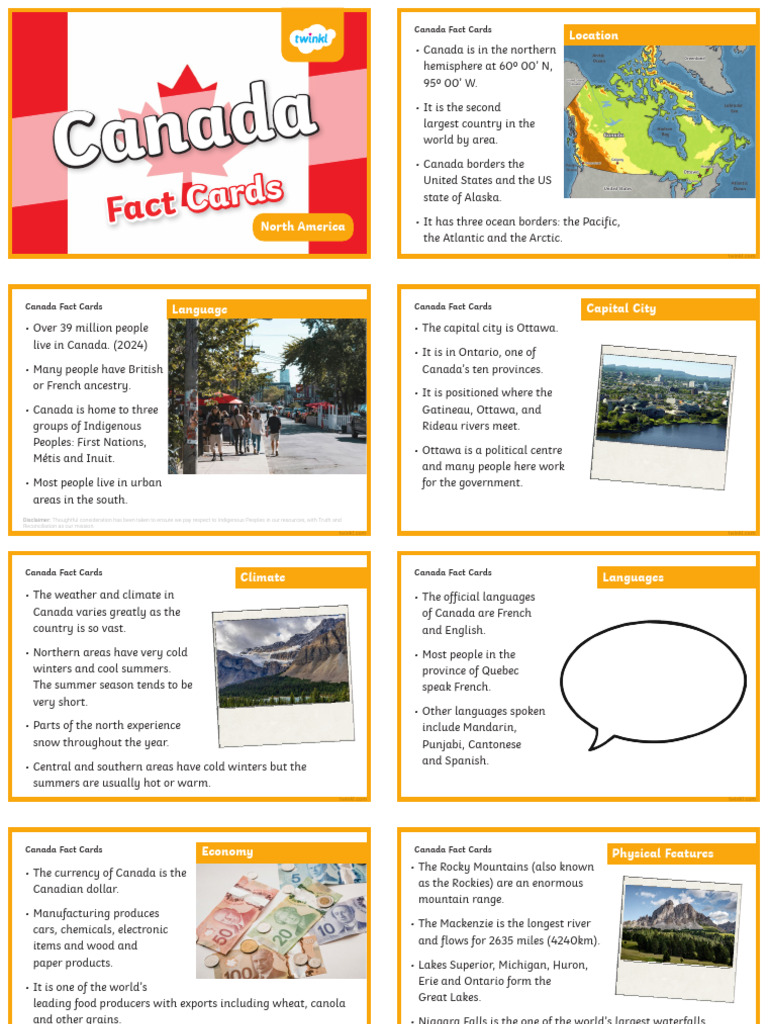 Canada Facts for Kids: Geography & Culture | PDF | Canada | Ontario