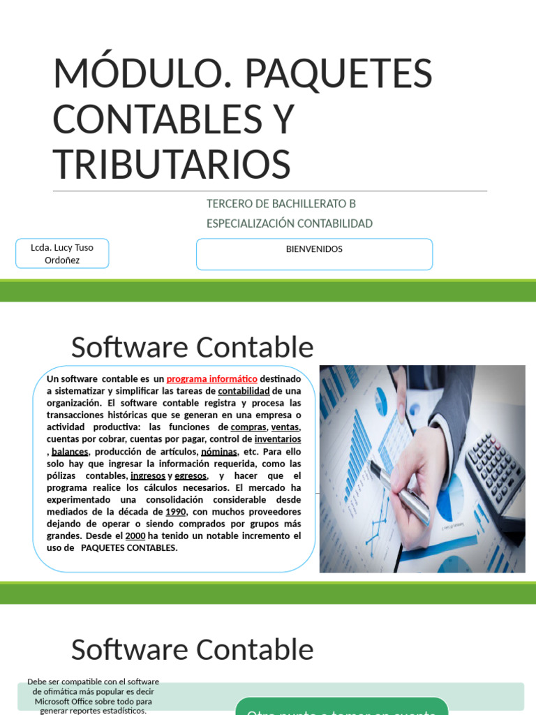 Módulo Paquetes Contables Software Contable | PDF | Contabilidad | Software