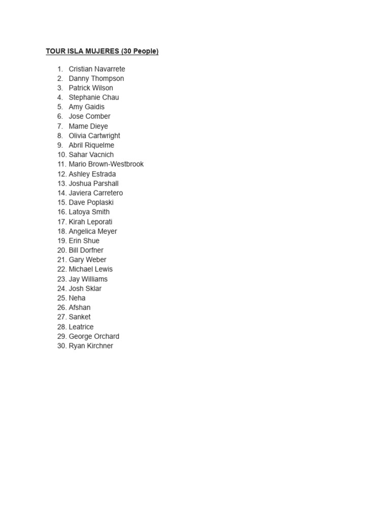 Cancun Excursion List 2024 | PDF