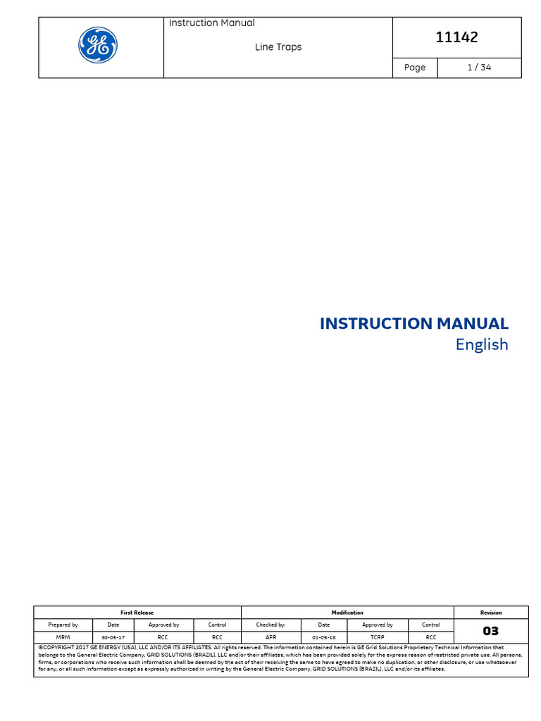 GE Line Traps INSTRUCTION MANUAL | PDF | Electrical Connector ...