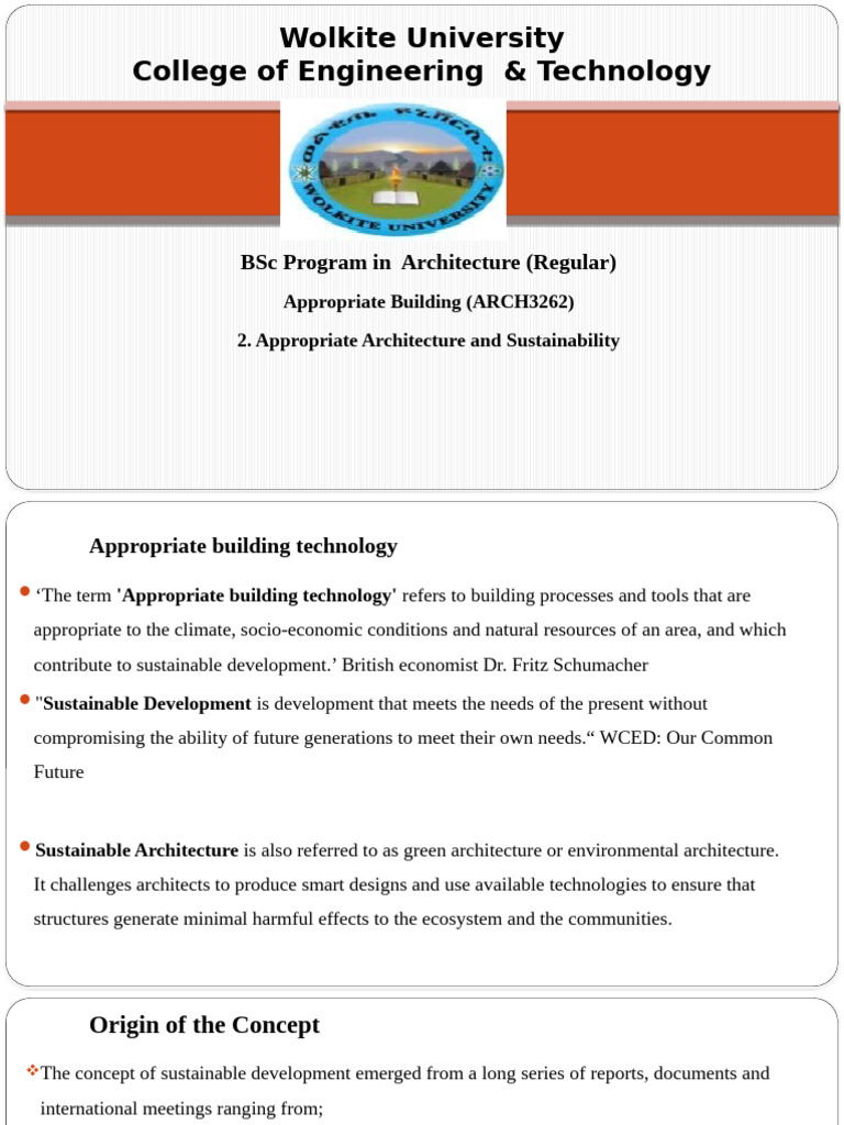 Appropriate Architecture and Sustainability | PDF | Sustainability ...