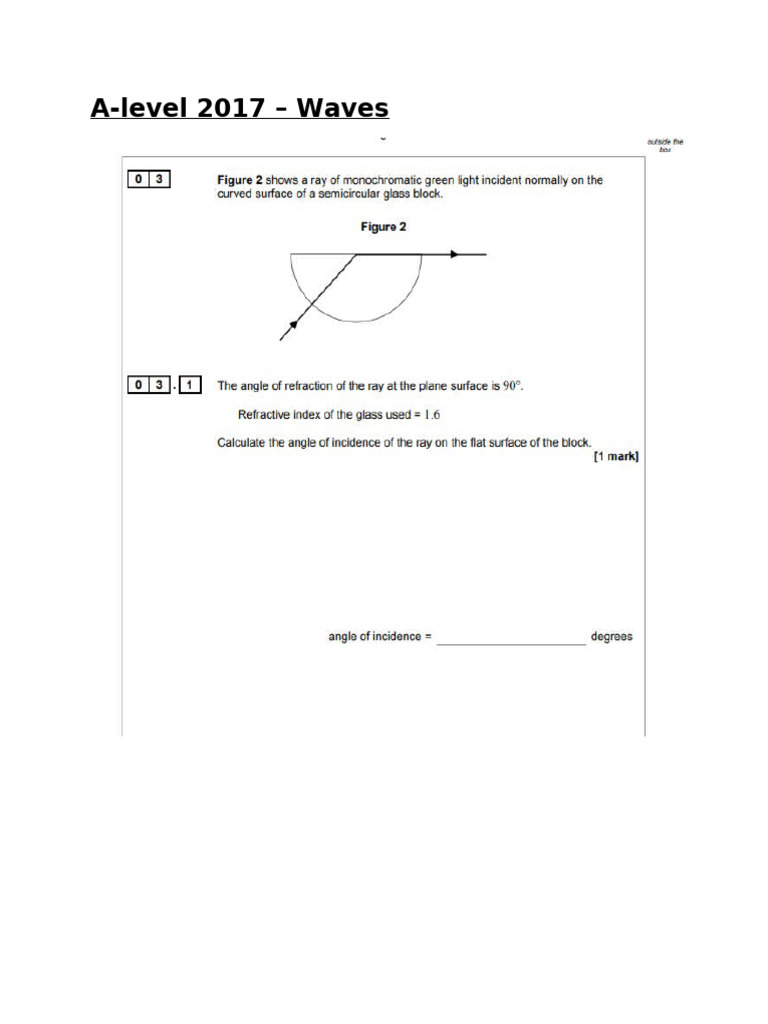 A-Level Waves Model Answers 2017-2024 | PDF