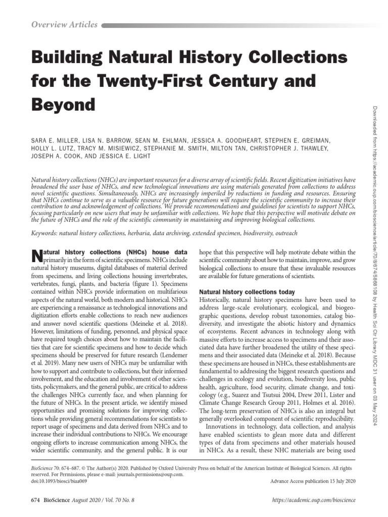 Future of Natural History Collections | PDF | Data | Metadata