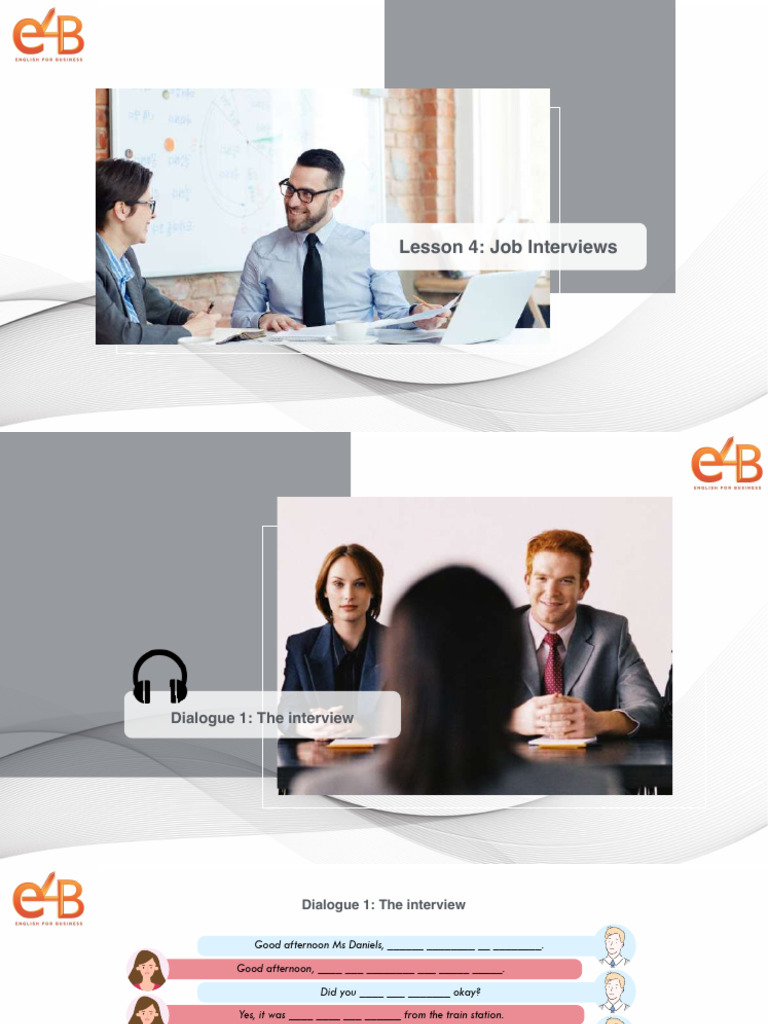 004 Lesson 4 Attending Job Interviews | PDF