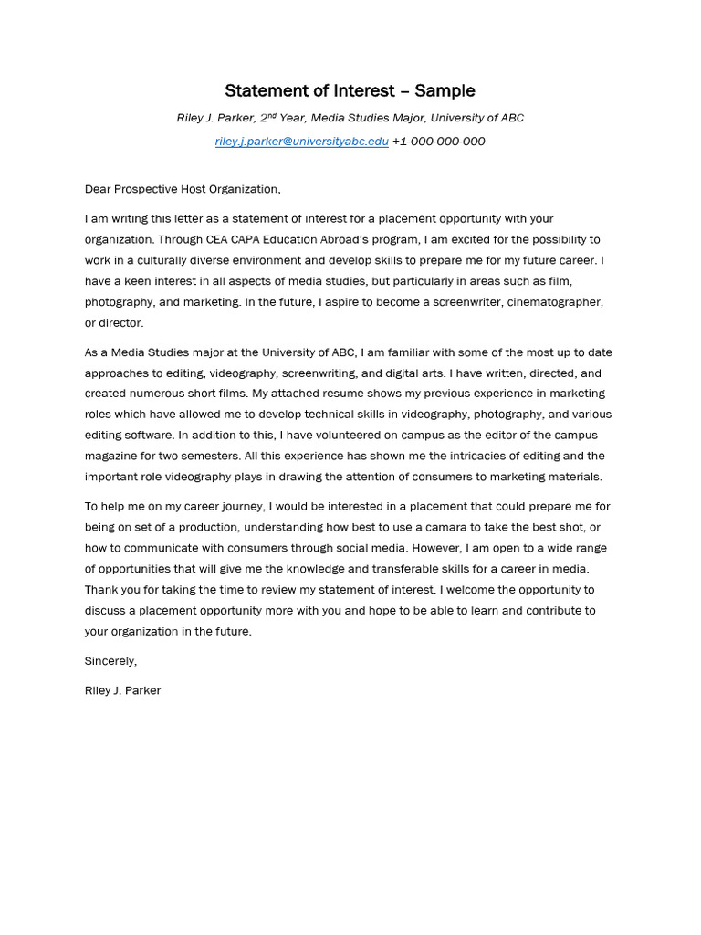 CAPA Cover Letter Sample | PDF