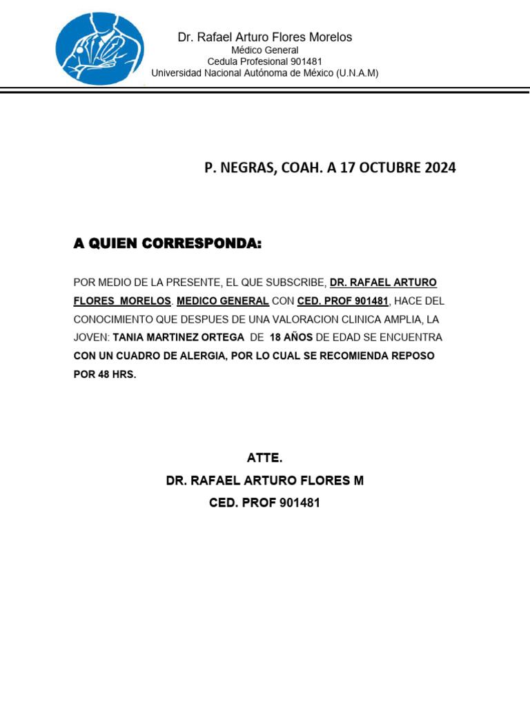 carta_medica[1] | PDF
