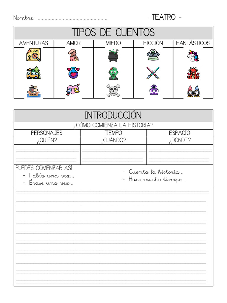 Estructura para escribir un cuento | PDF