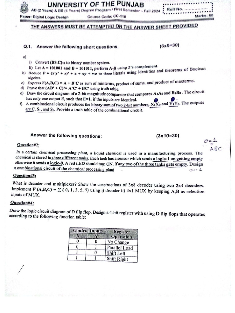 Past Paper of 2025 DLD | PDF