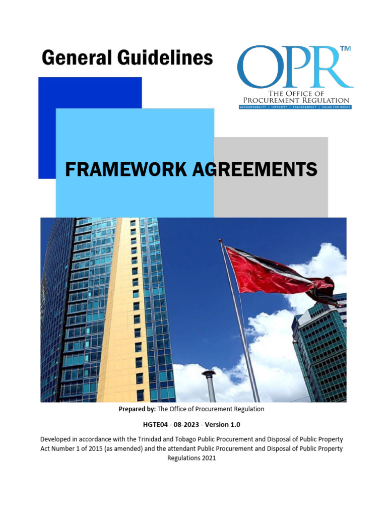Framework Agreements | PDF | Supply Chain | Procurement