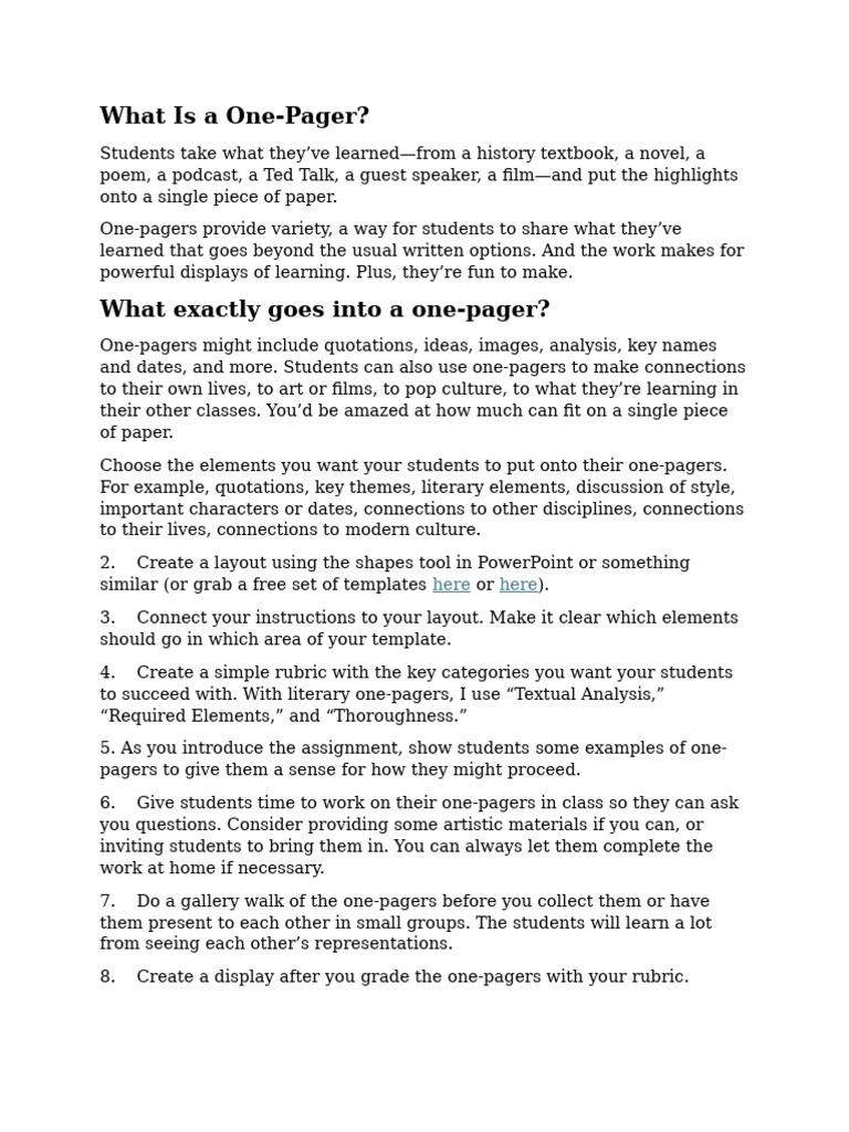 One Pagers | PDF | Human Communication