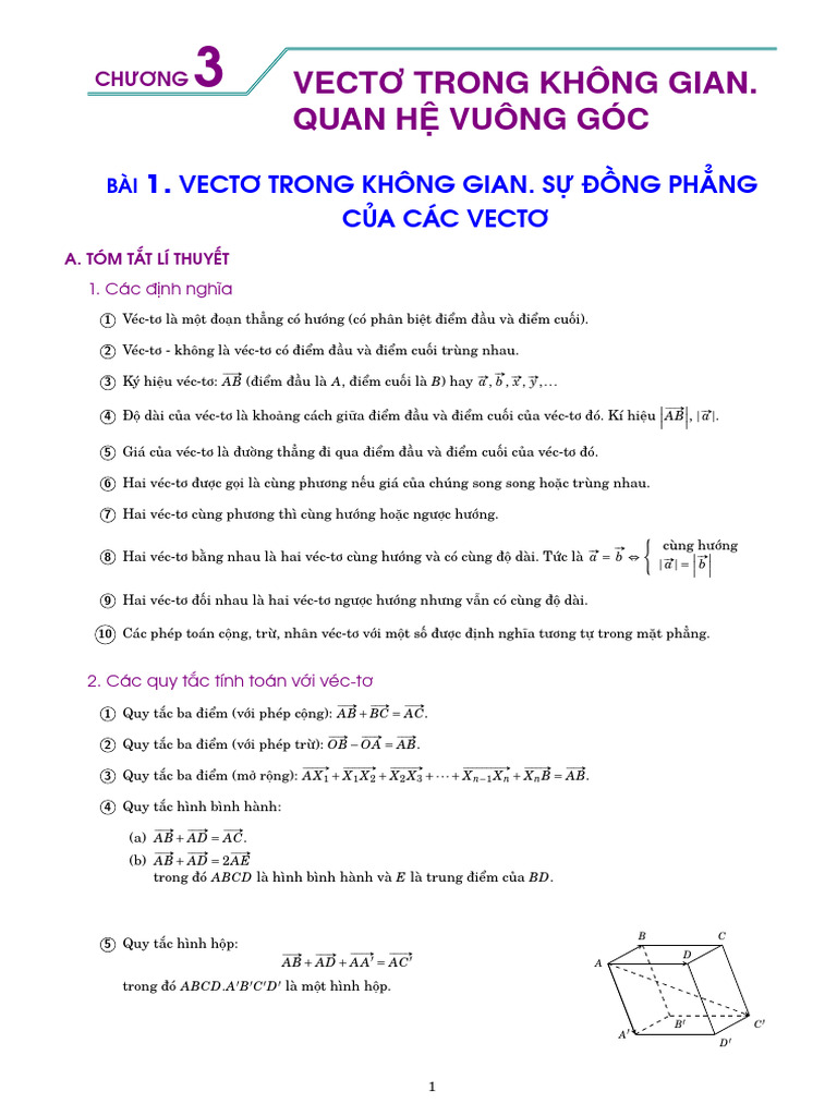 Loi Giai Vecto Trong Khong Gian | PDF