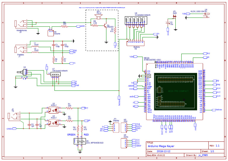 Schematic CW-motherboard Mega-Keyer 20190502130454 | PDF