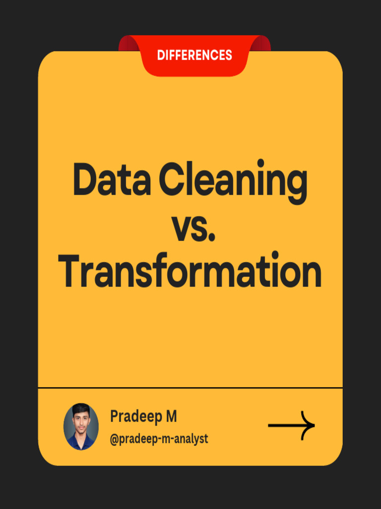 Data Cleaning vs. Data Transformation | PDF
