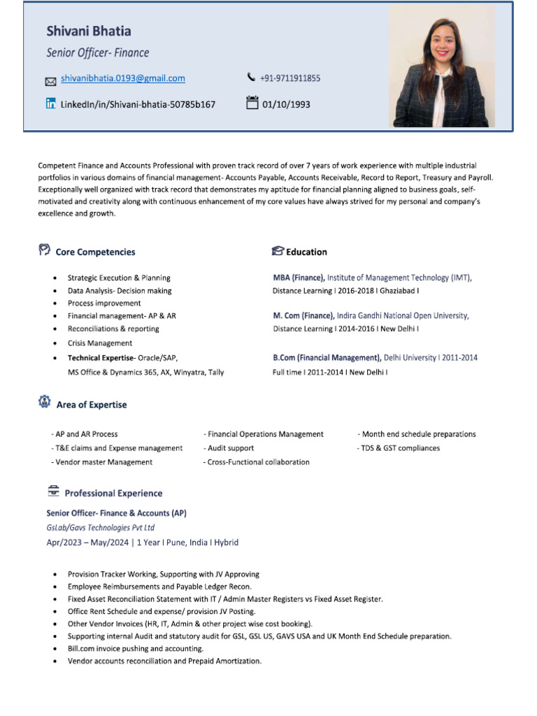 Shivani Bhatia CV | PDF