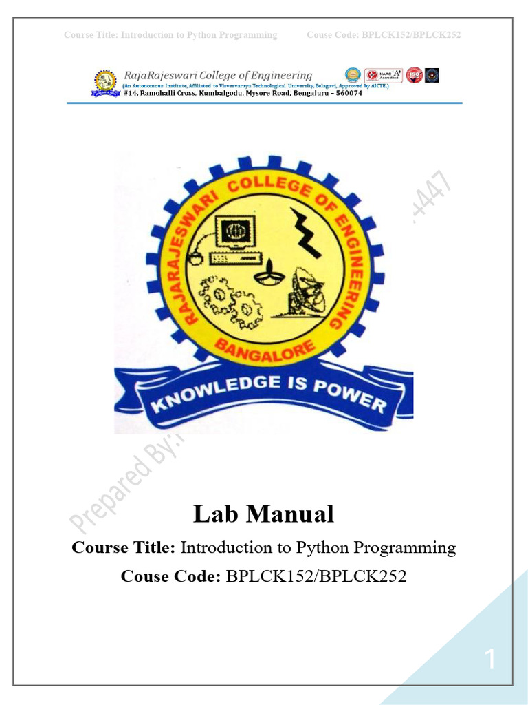 Lab Manual - Python Updates On 27th Dec 2024 | PDF | Method (Computer ...