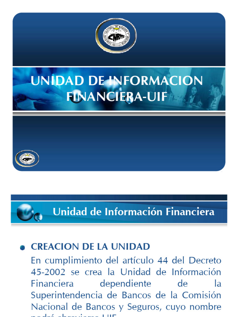 UIF Honduras: Creación y Funciones | PDF | Lavado de dinero