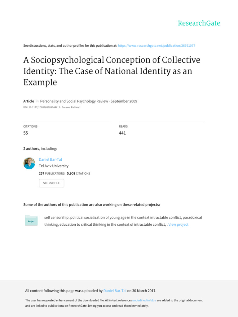 Collective Identity and National Identity | PDF | Identity (Social ...