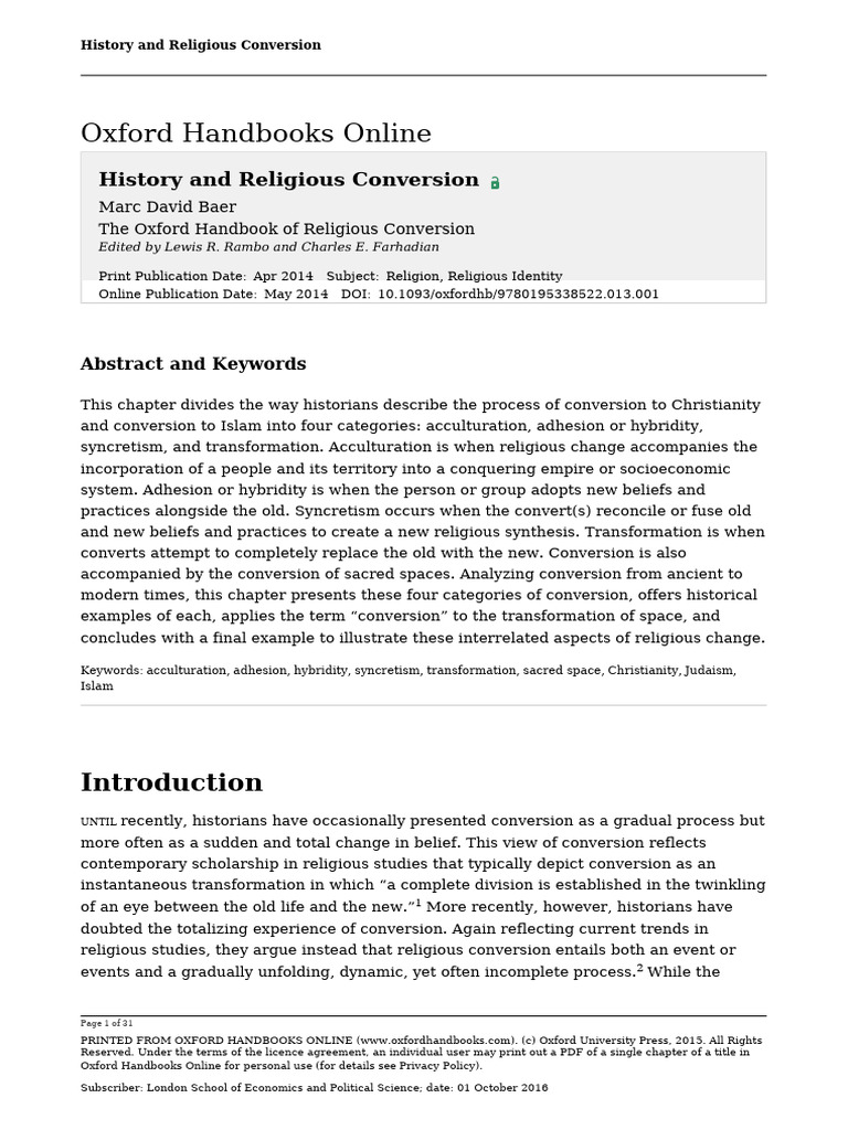 History_and_Religious_Conversion | PDF | Religious Conversion | Ottoman Empire