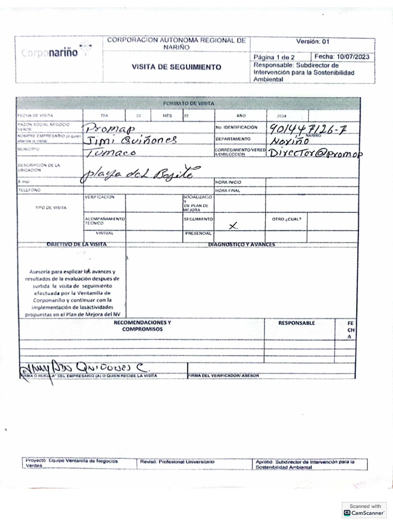 Seguimiento Promap | PDF