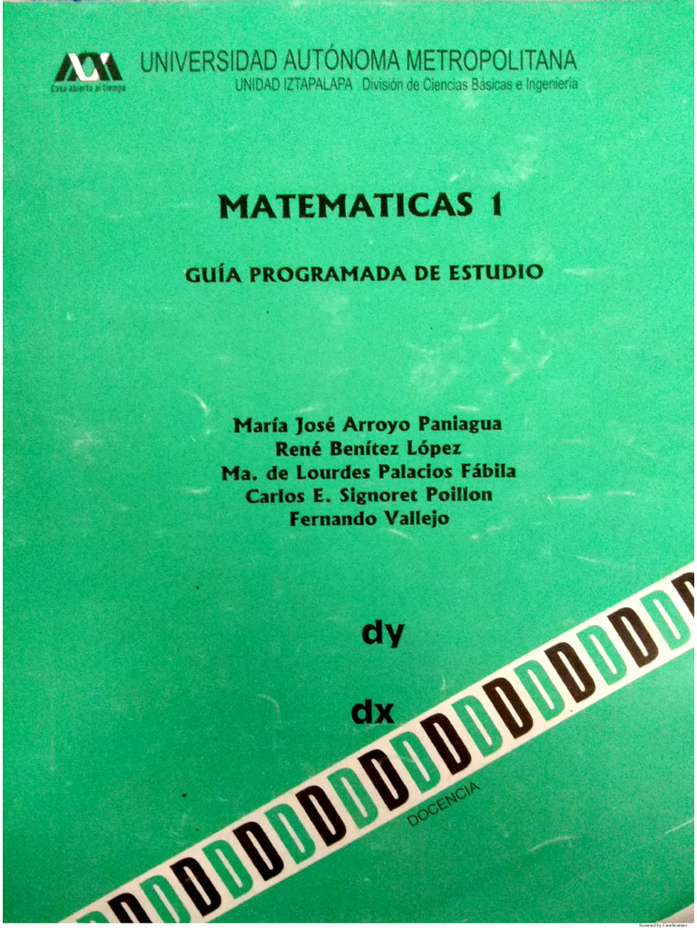 Matemáticas 1 Guía programada de estudio. | PDF