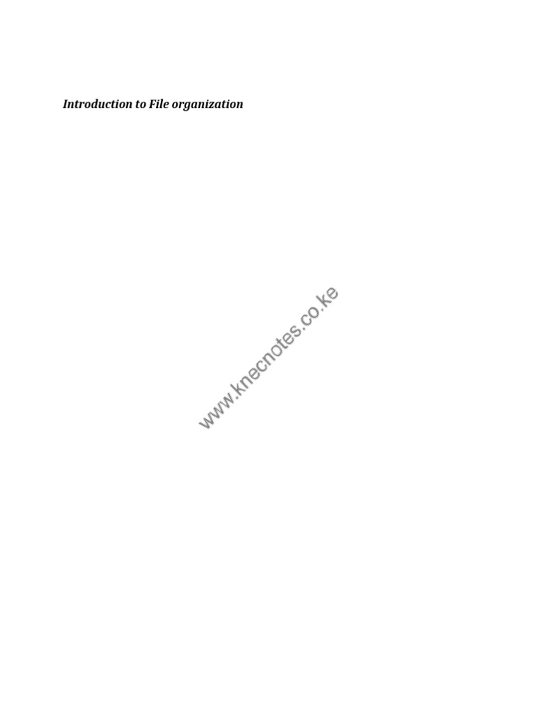 Understanding File Organization Basics | PDF