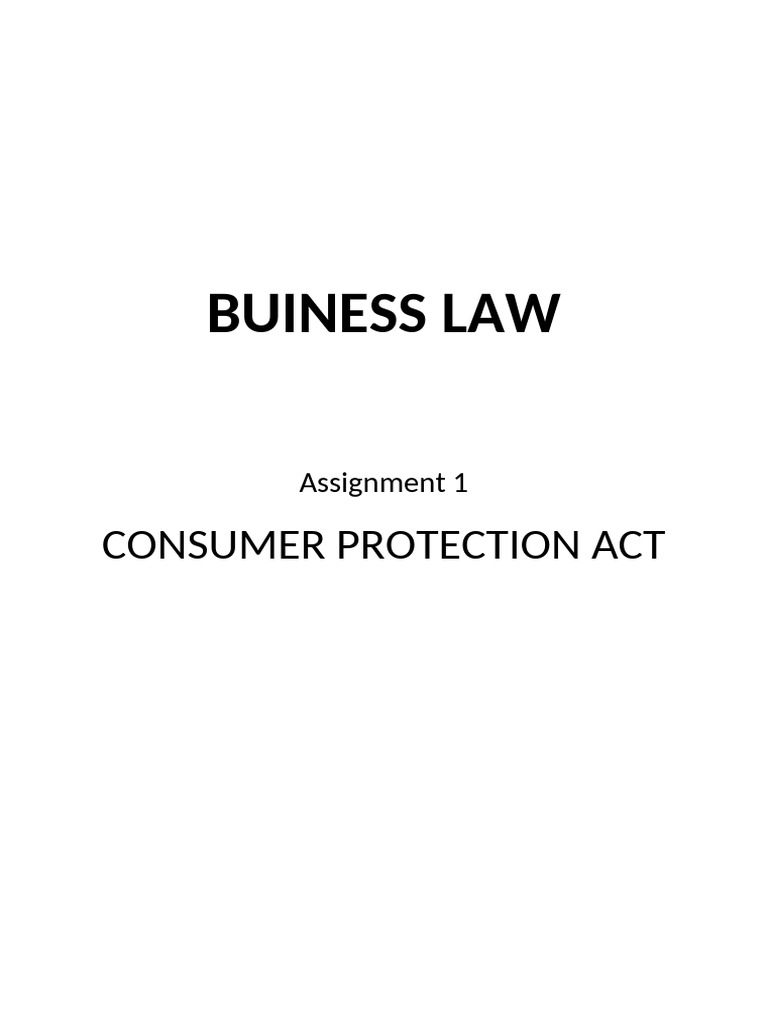 Consumer Protection Act Overview | PDF | Consumer Protection | False ...