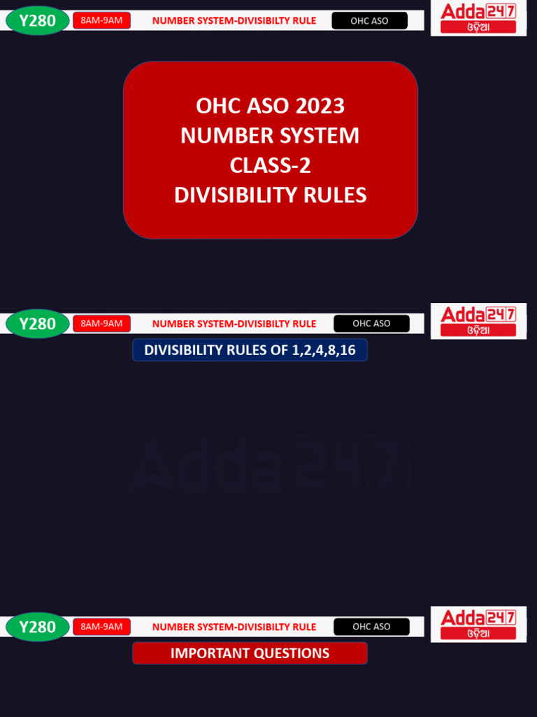 Divisibility Rules for Students | PDF