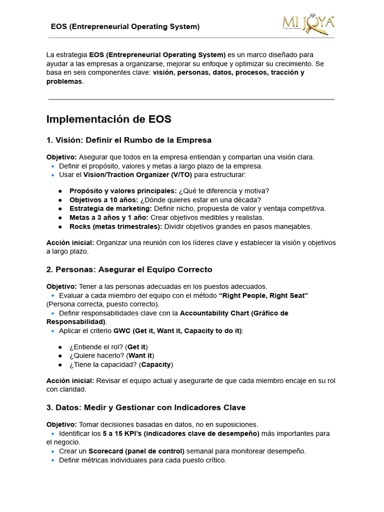 Estrategia EOS | PDF