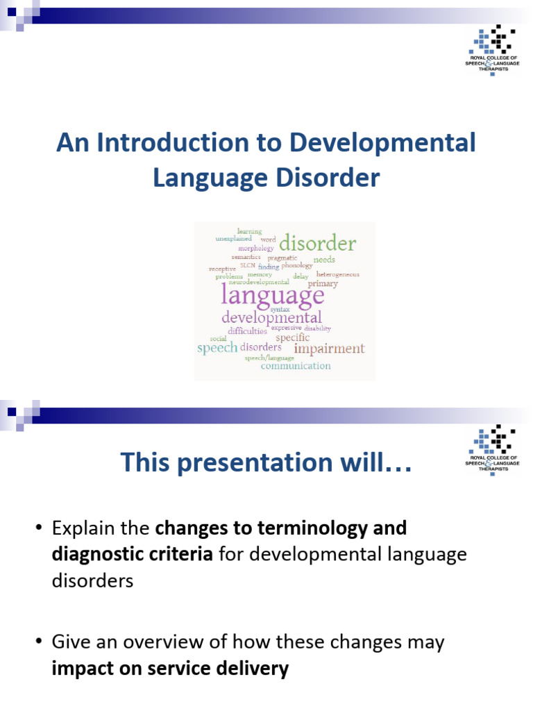 DLD Presentation For Website Guidance | PDF | Mental Disorder | Behavioural Sciences