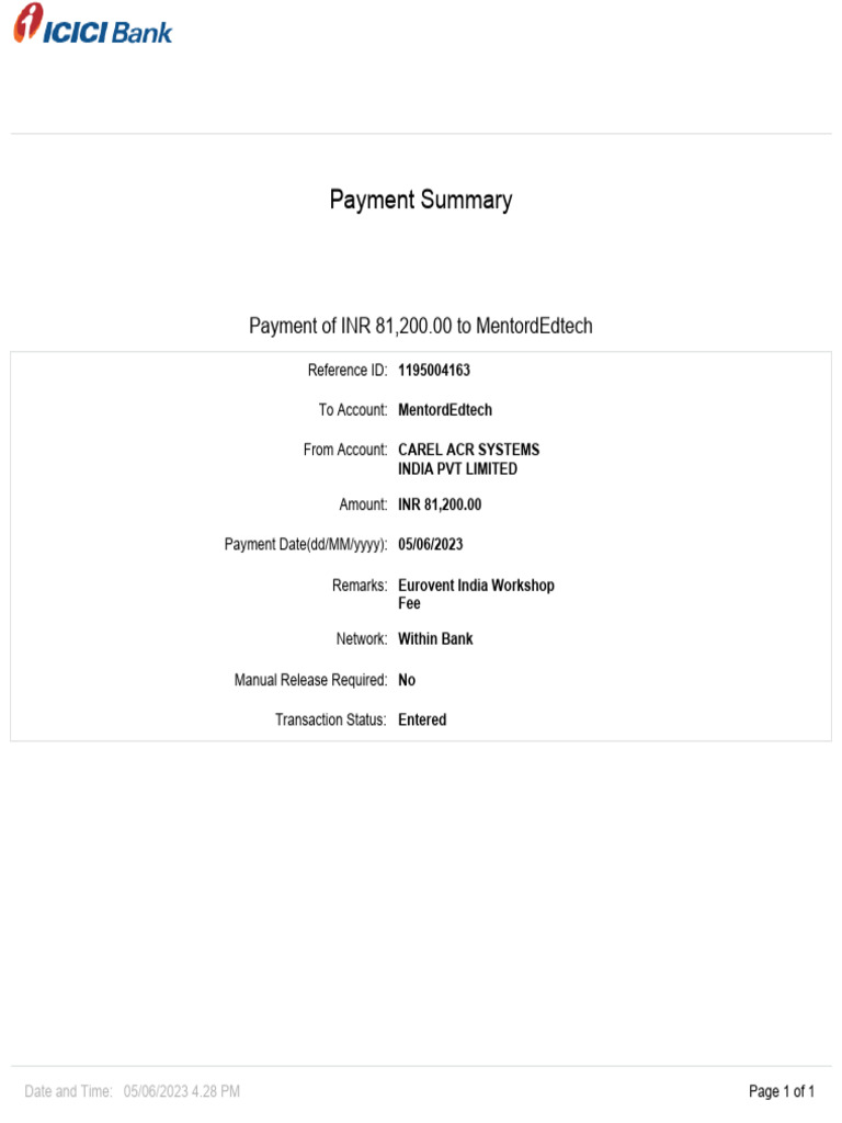 Eurovent Workshop Fee Payment Advice 05-06-2023 | PDF