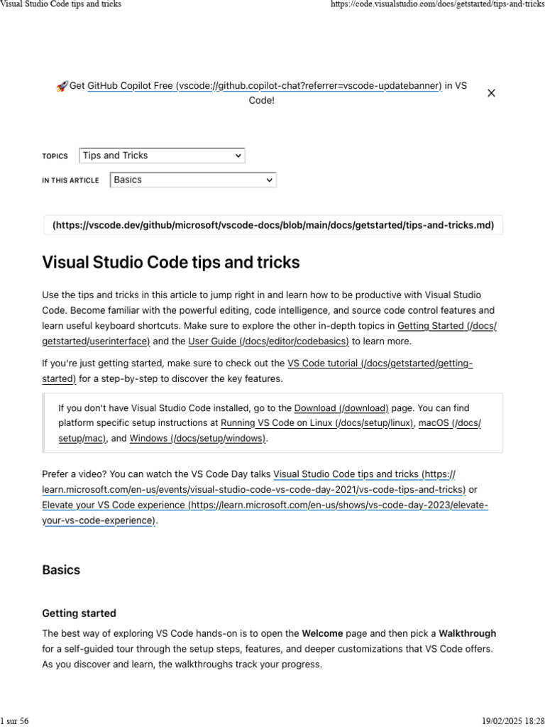 VS Code Tips & Tricks Guide | PDF | Keyboard Shortcut | Computer File