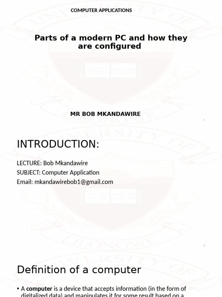 Lesson 1 Computer Management | PDF | Input/Output | Computer Hardware