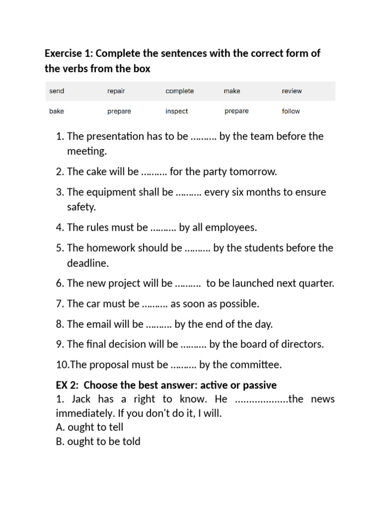 Exercise 1 (2) | PDF