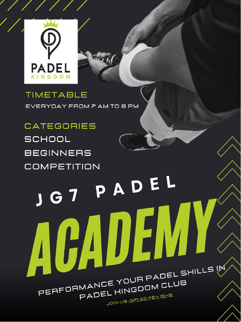 Gestión de Escuelas de Pádel: JG7 Padel Academy | PDF | Escuelas