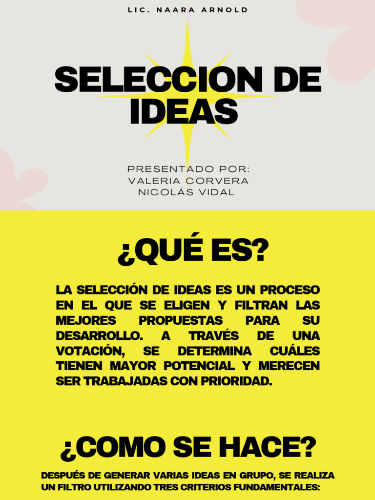 Seleccion de Ideas | PDF