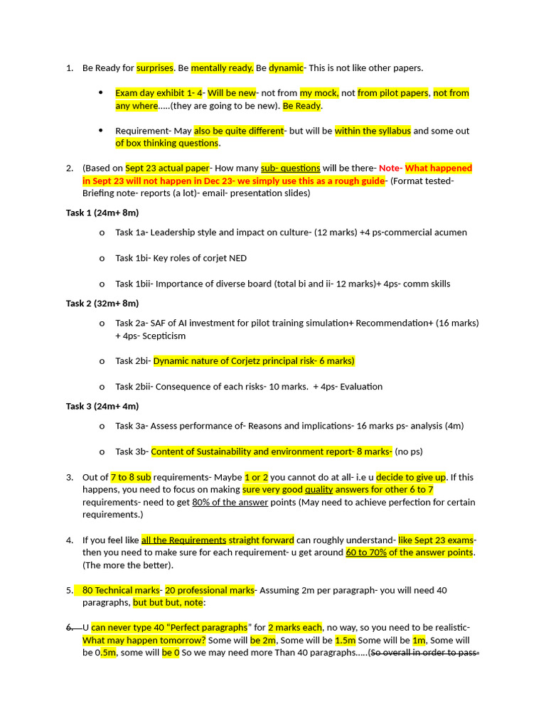SBL Exam Day Tips | PDF | Cognition