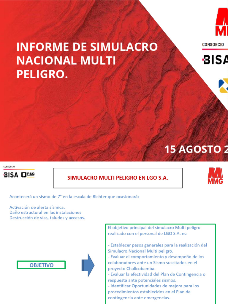 Simulacro Multipeligro Lgo - 15082024 | PDF