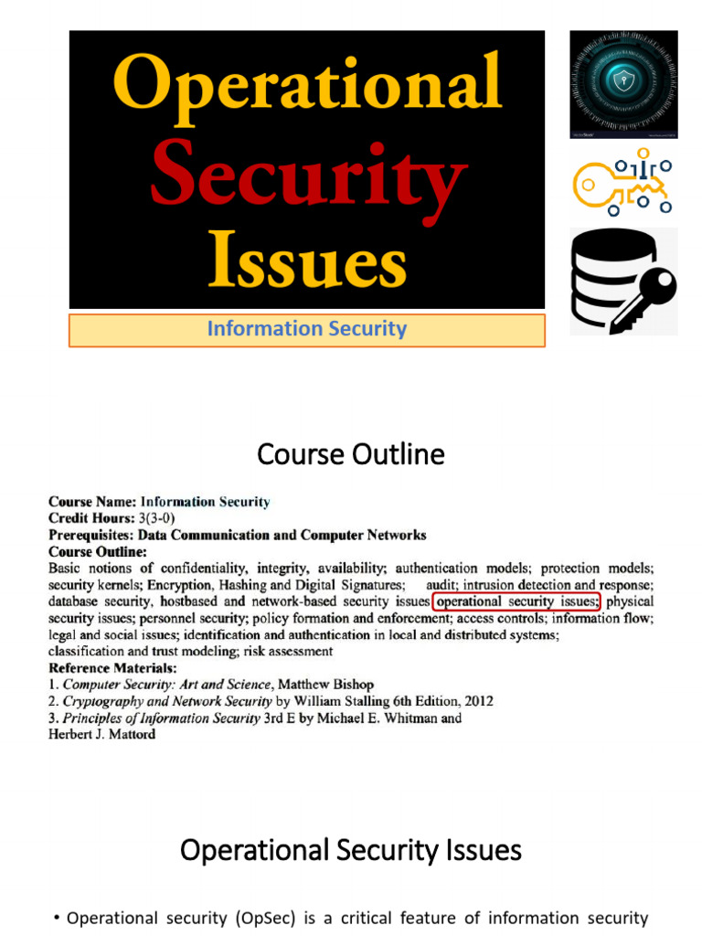 Key Operational Security Issues Explained | PDF | Computer Security ...