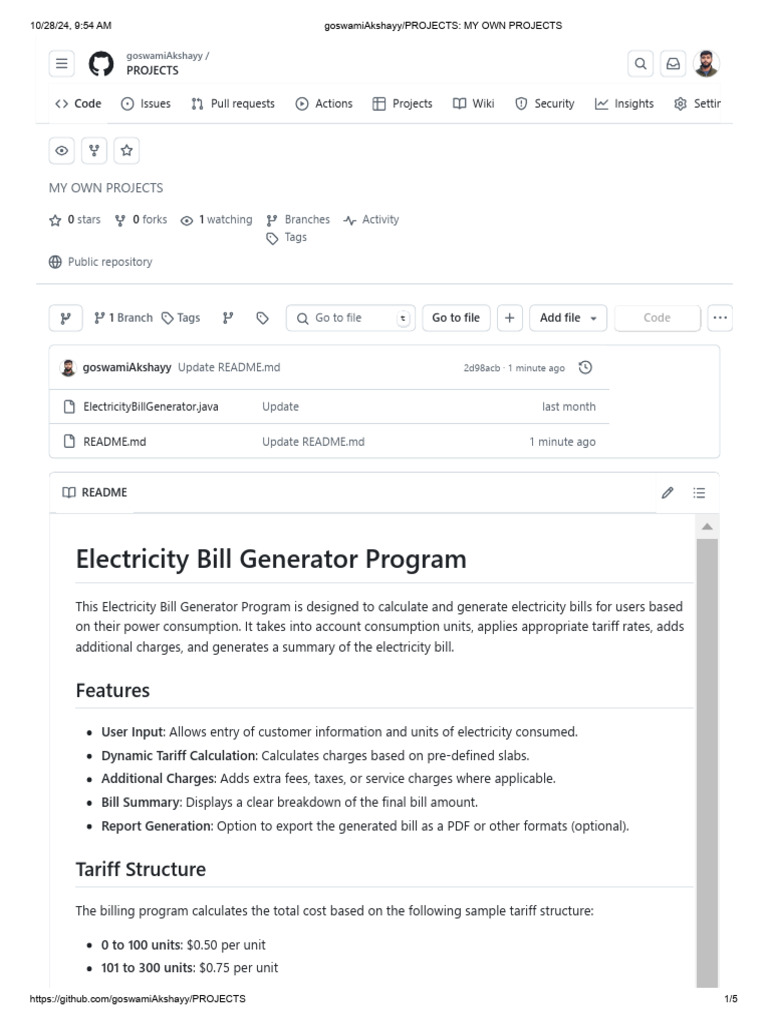 Electricity Bill Generator Program | PDF | Fee | Taxes