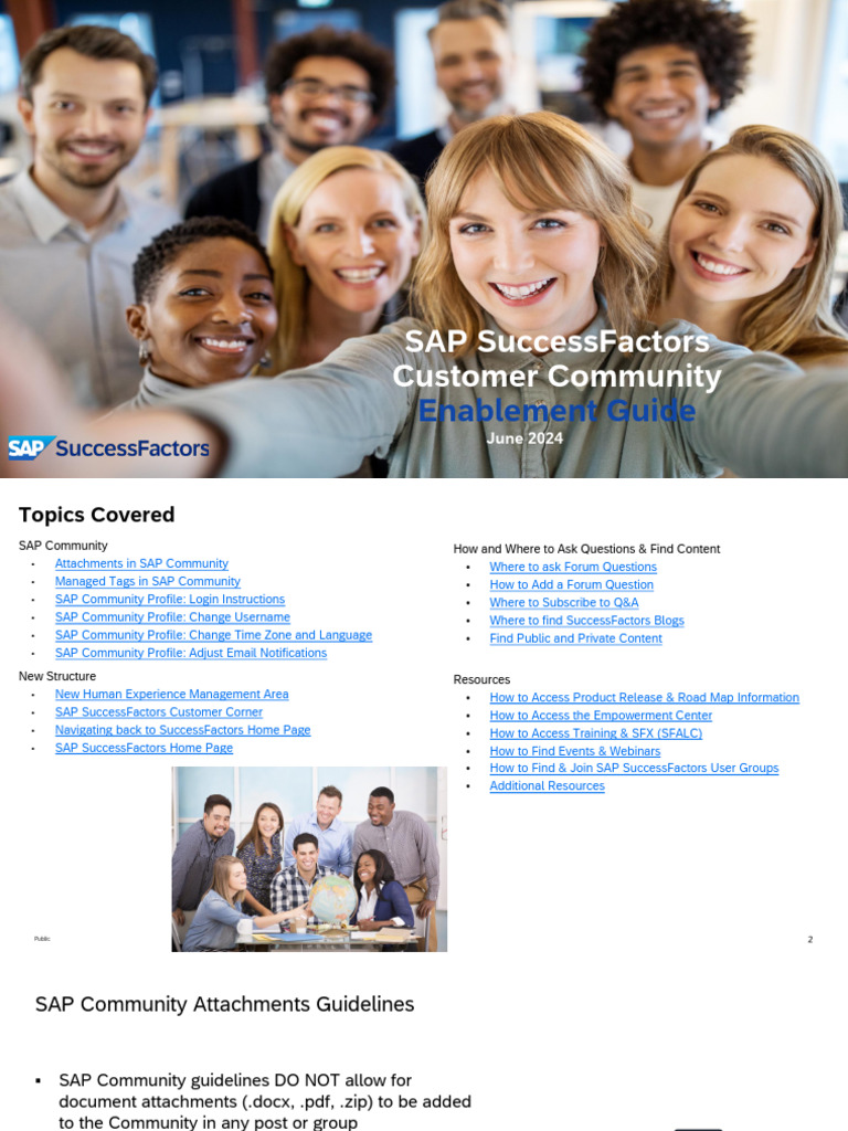 SAP SuccessFactors Customer Community Enablement Guide | PDF | Tag ...
