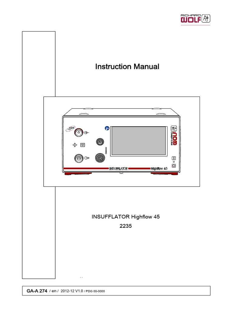 Instruction Manual: INSUFFLATOR Highflow 45 2235 | PDF | Hertz | Electromagnetic Compatibility