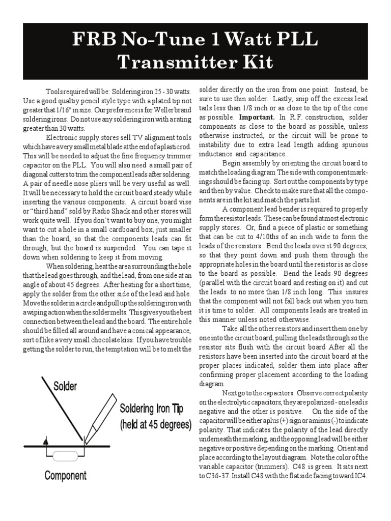 PLL Serial MC145170 Instruction Set | PDF | Coaxial Cable | Electrical ...