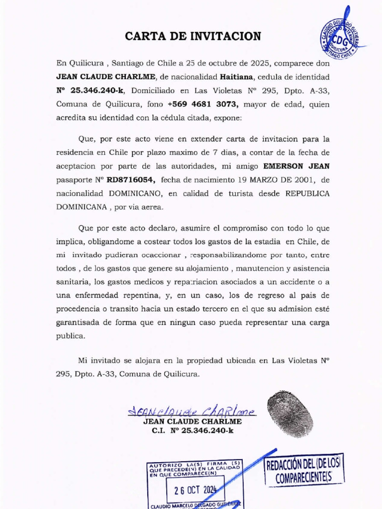 Carta de Invitacion | PDF