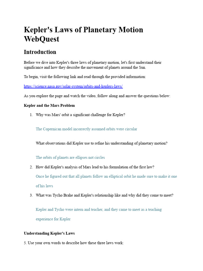 Kepler-Planet Transit Webquest | PDF | Johannes Kepler | Exoplanet