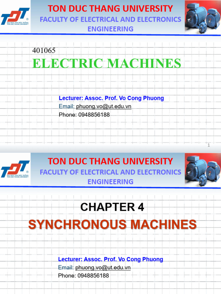 Synchronous Machines Guide | PDF | Electric Motor | Electric Generator